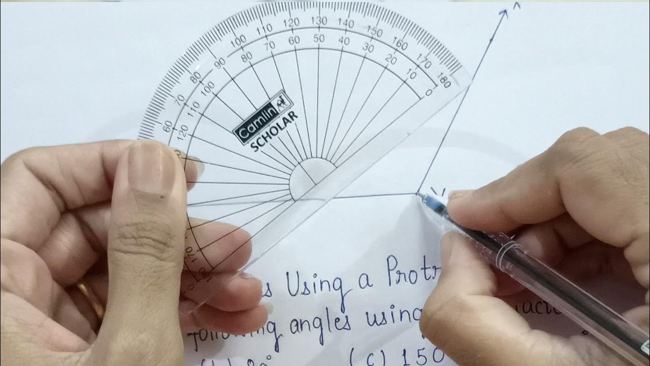 |Measuring and Construction of Angles with protractor|Class 5,6 - YouTube