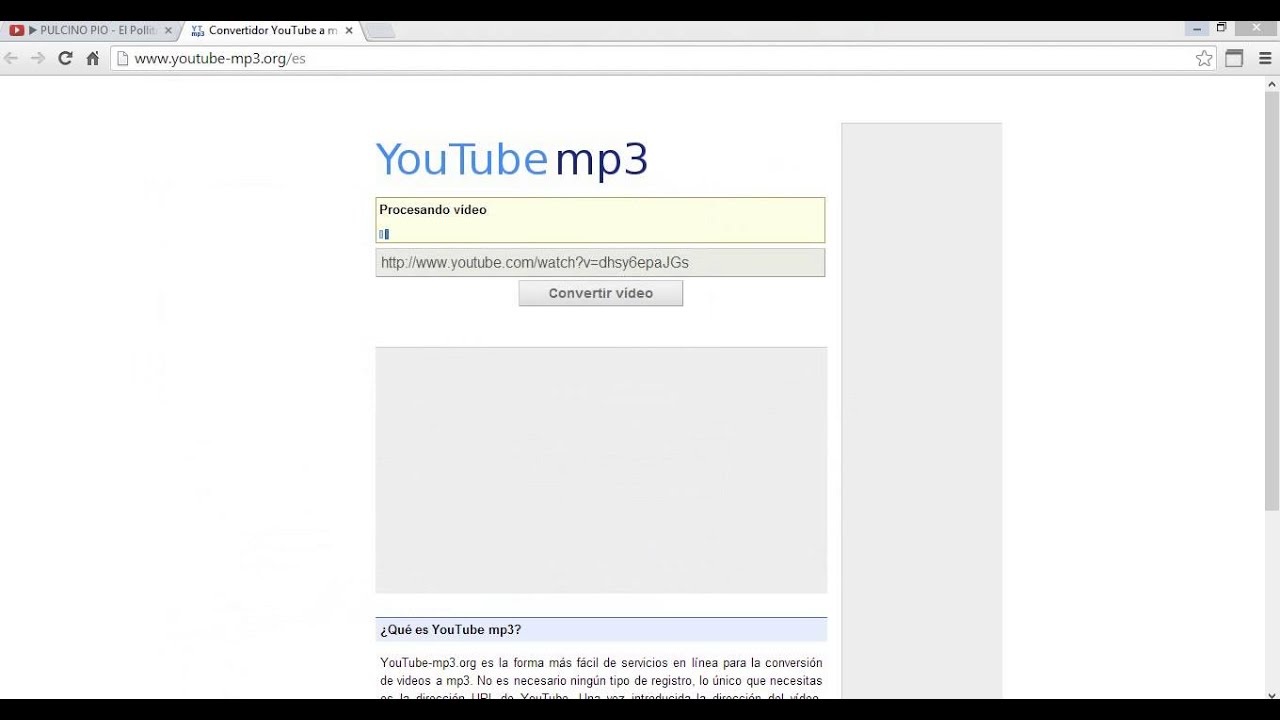 Tutorial como descargar canciones por un convertidor. - YouTube