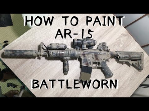 HOW TO PAINT AN AR Airsoft Paint Job Dirty Looking MK18 CQB-R - YouTube