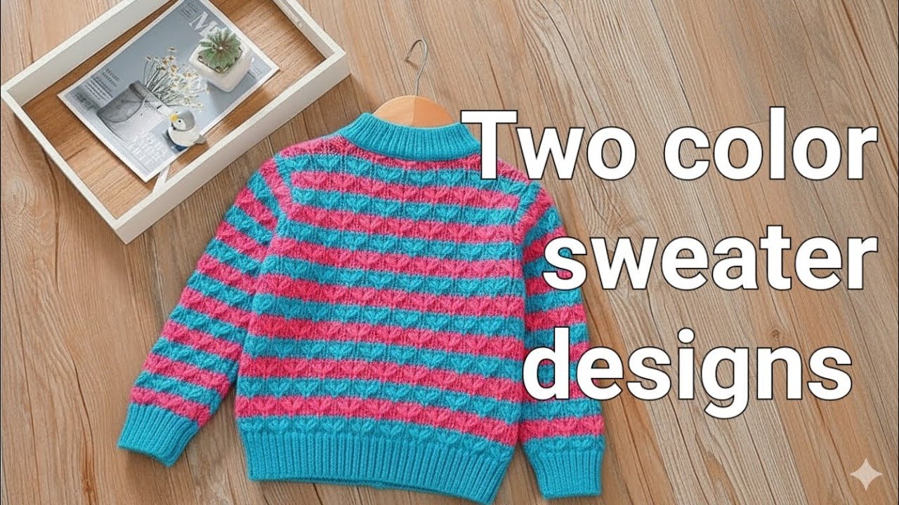 Easy Two-Tone Sweater Knitting Tutorial | Step-by-Step for Beginners ...
