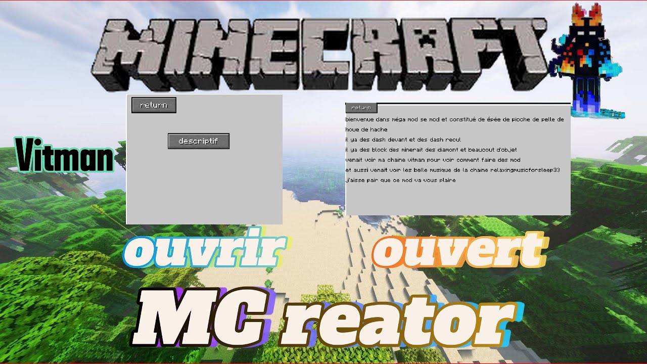 Créer une page interactive (GUI) dans Minecraft avec MCreator ! 🖥️ (Méga Mod) - YouTube