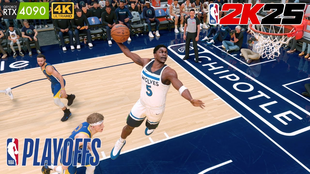 Warriors vs. Timberwolves Game 1 | NBA 2K25 Ultra Realistic PC Mods ...