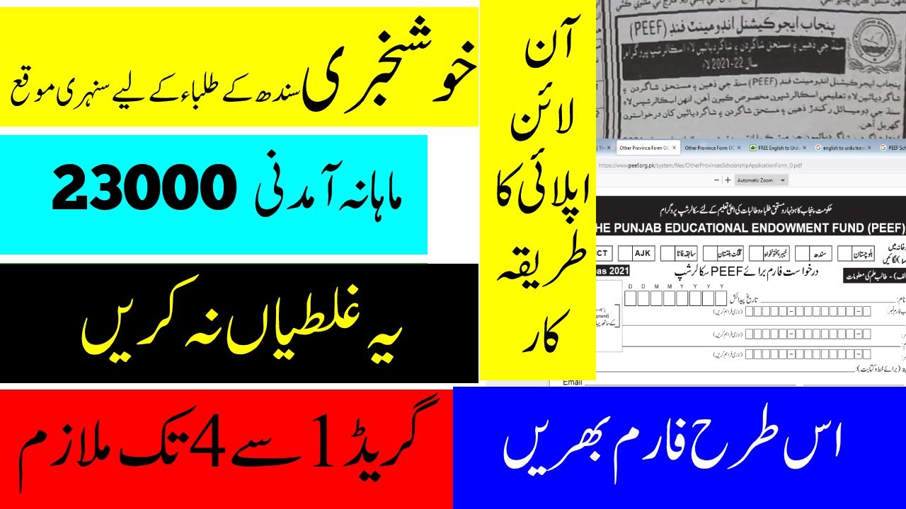How to Fill PEEF Scholarship Form PEEF Endowment Fund Scholarship for ...