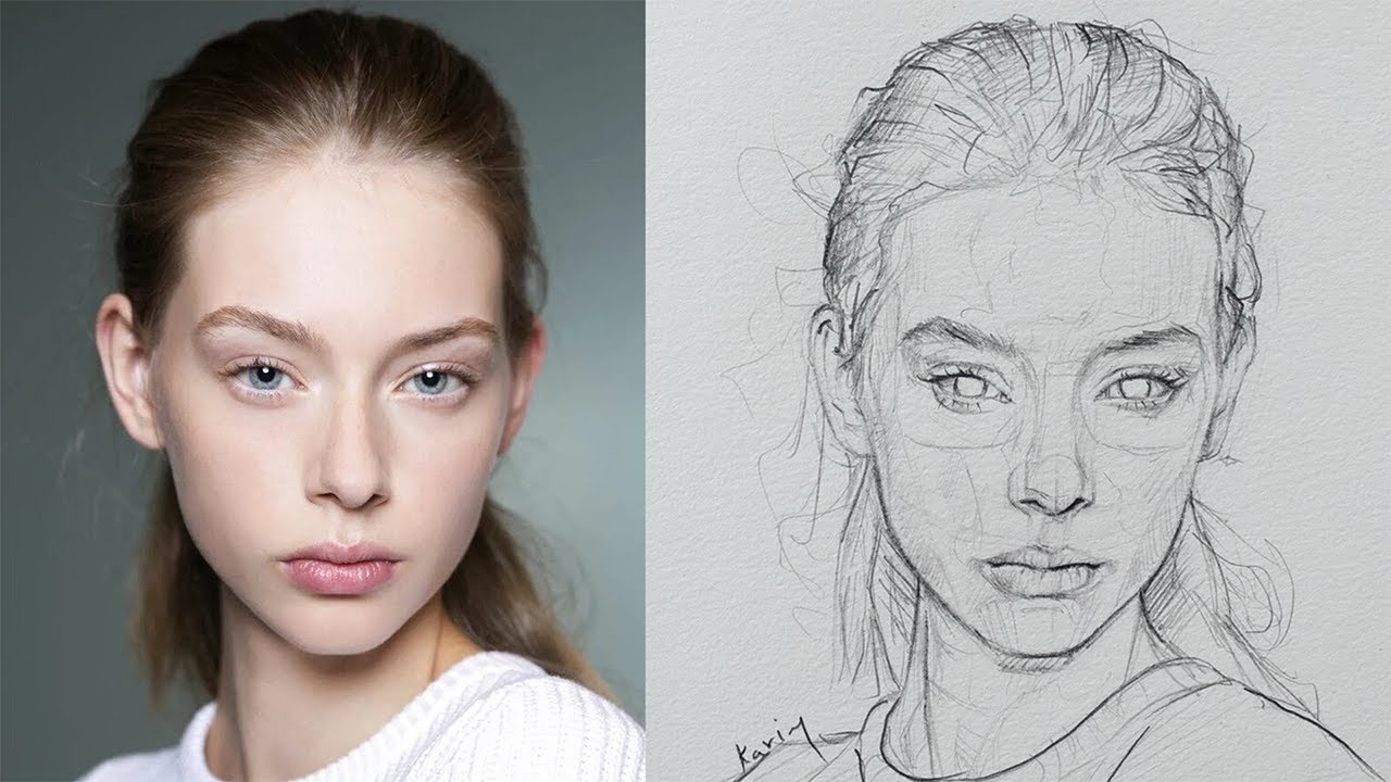 Sketching Beauty: The Art of Drawing a Beautiful Girl - YouTube