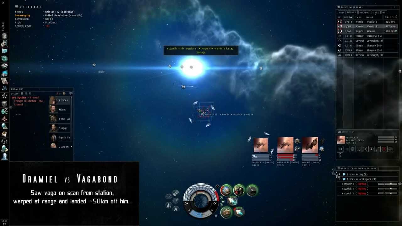 EVE Online: Dramiel vs Vagabond - YouTube