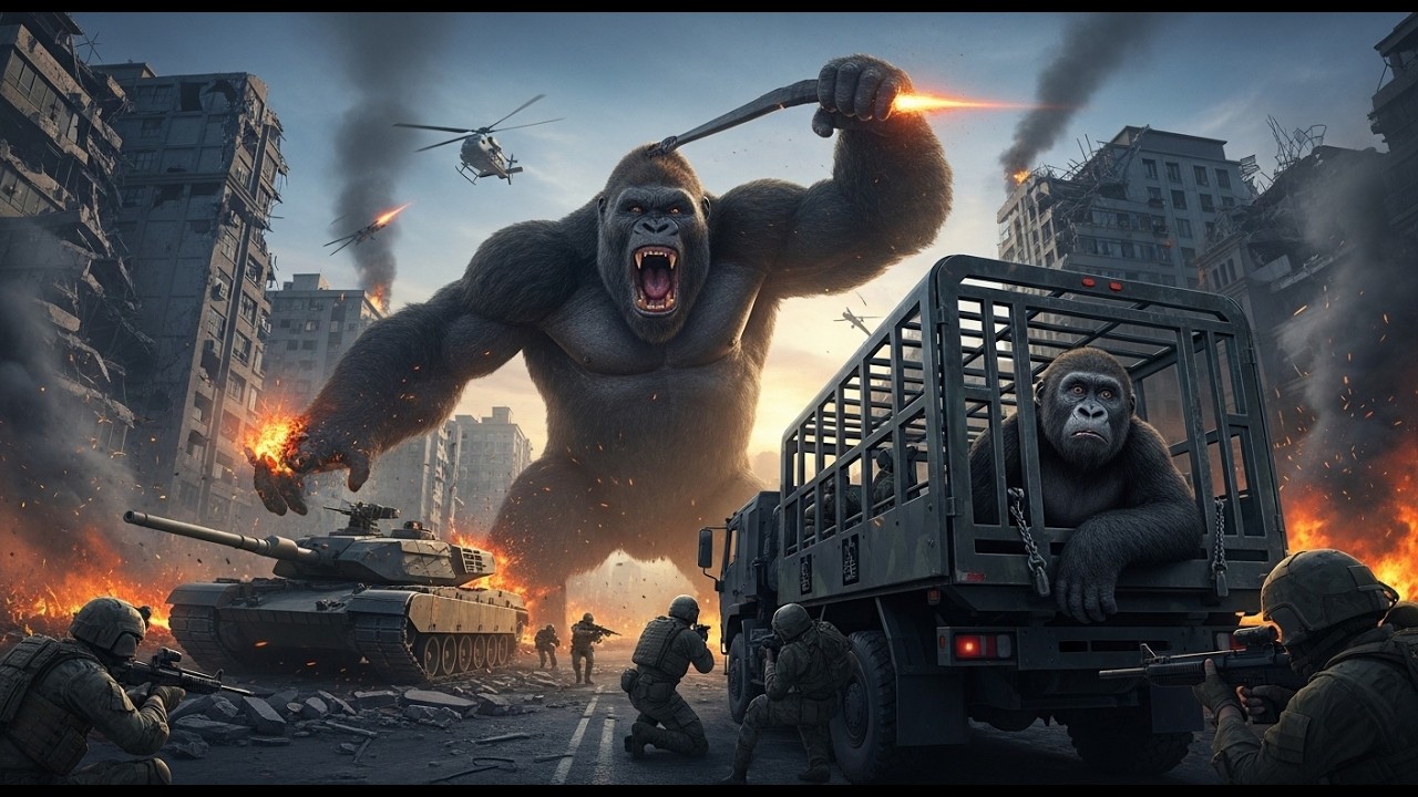 Kong vs Humanity | 100-Meter Titan Defends His Child | Ultra-Realistic ...