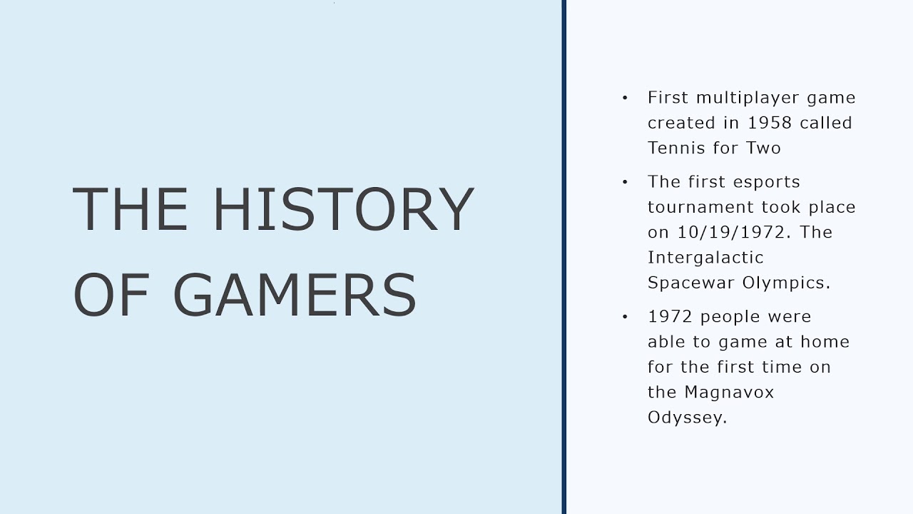 Gamer Subculture Presentation - YouTube