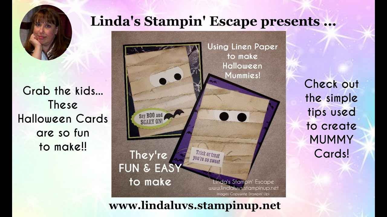 Linen Paper Creates the Best Mummy Cards!! And they are FUN!! - YouTube