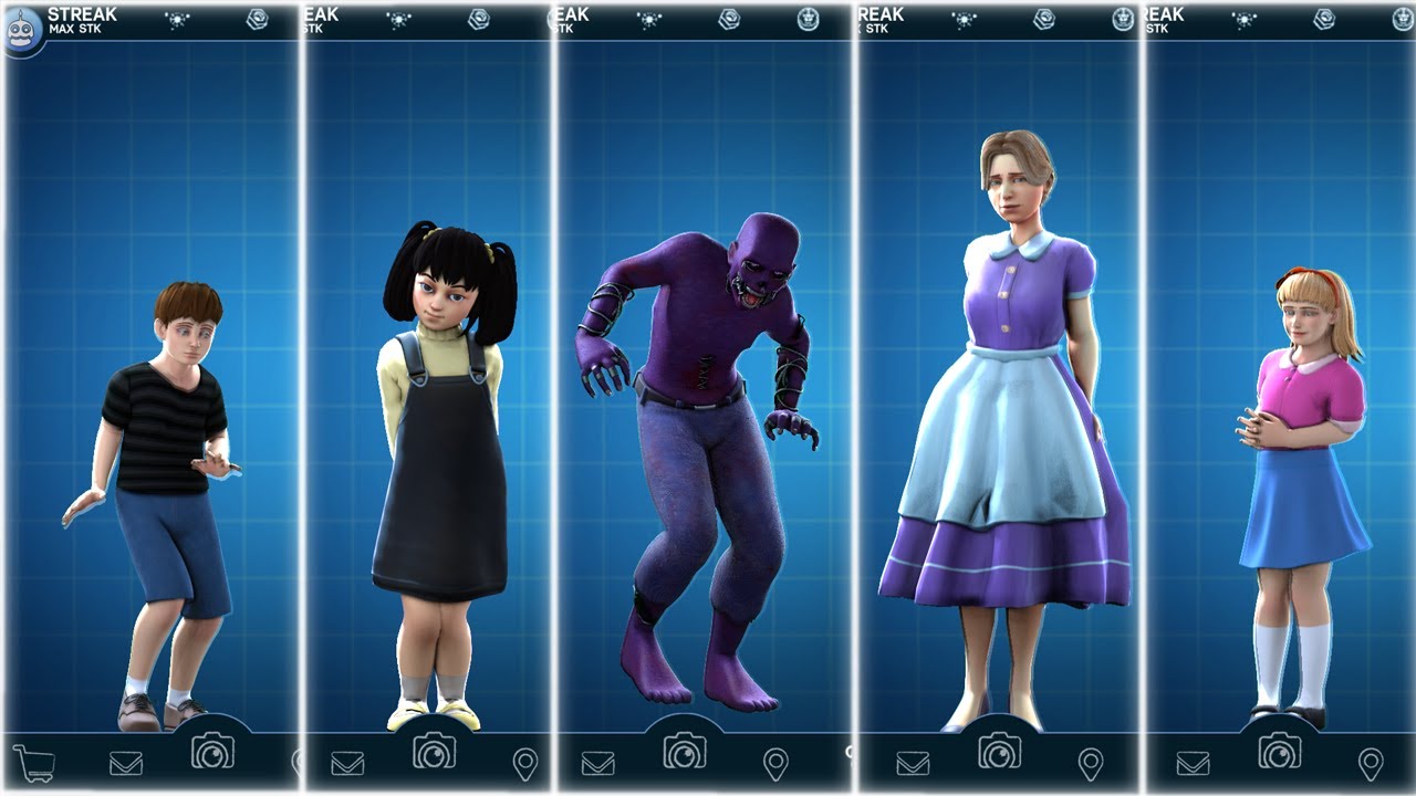 FNAF human model collection FNAF AR Workshop Animations - YouTube