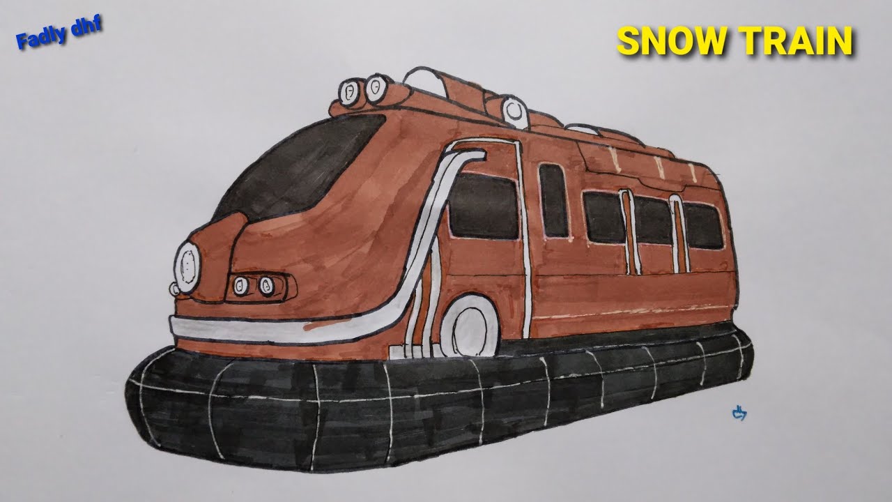 Drawing Snow Train Cartoon | Lego train - YouTube