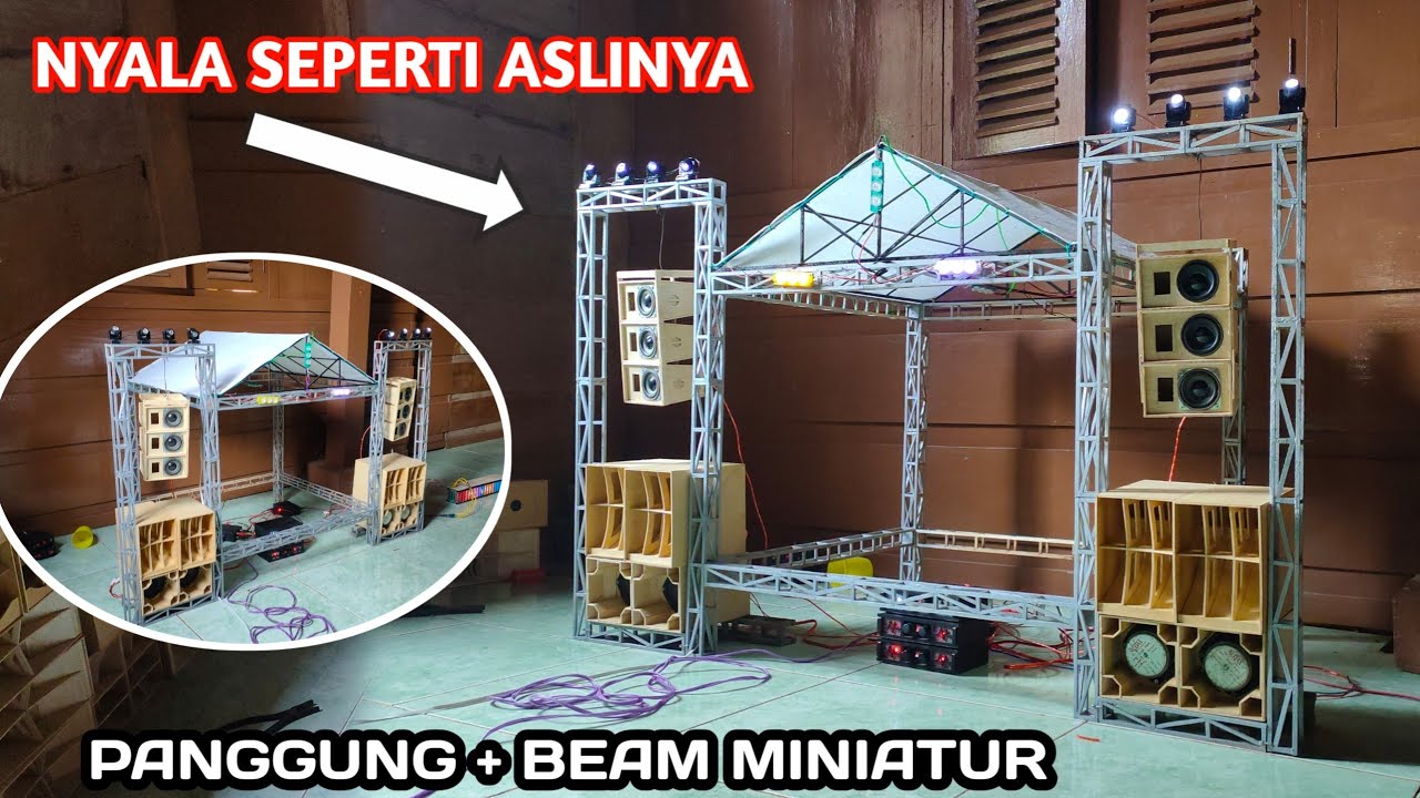 CEK SOUND MINIATUR PANGGUNG FULL LIGHTING... CEK SOUND AUTO MENING# ...