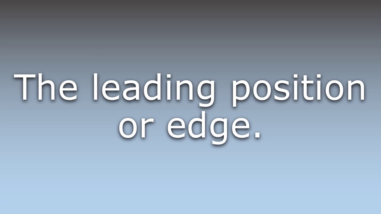 What does Forefront mean? - YouTube