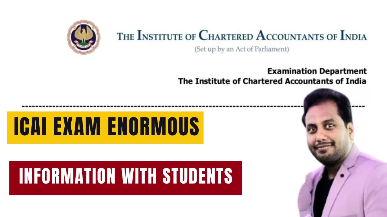 |ICAI Exam Enormous Information Shared With CA Students| - YouTube