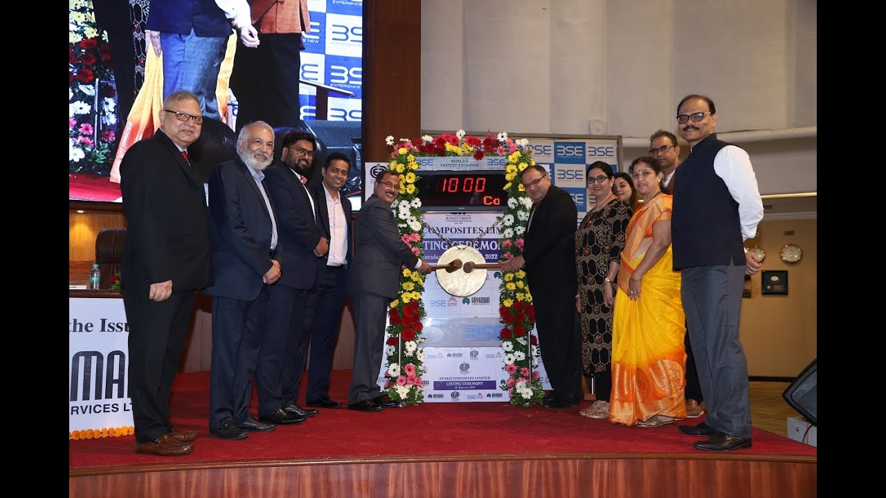 Listing Ceremony of EP Biocomposites Limited on 13th Sep, 2022 on BSE ...