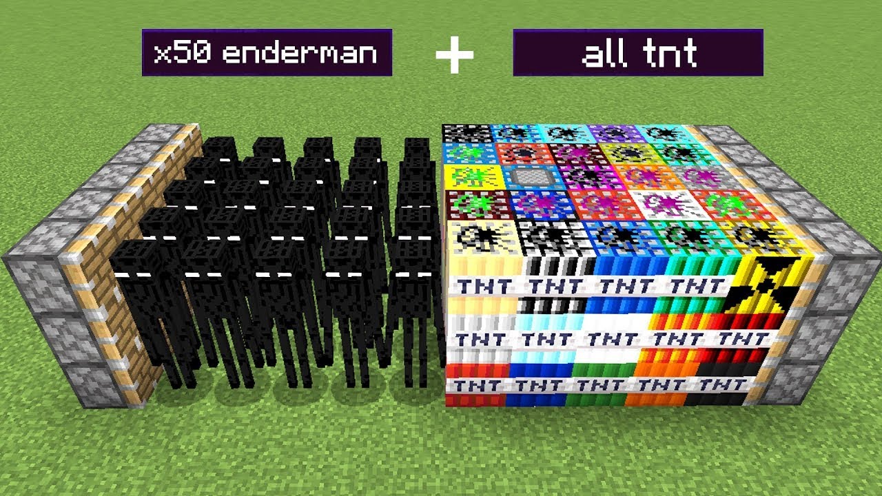 x50 enderman + all tnt = ??? - YouTube
