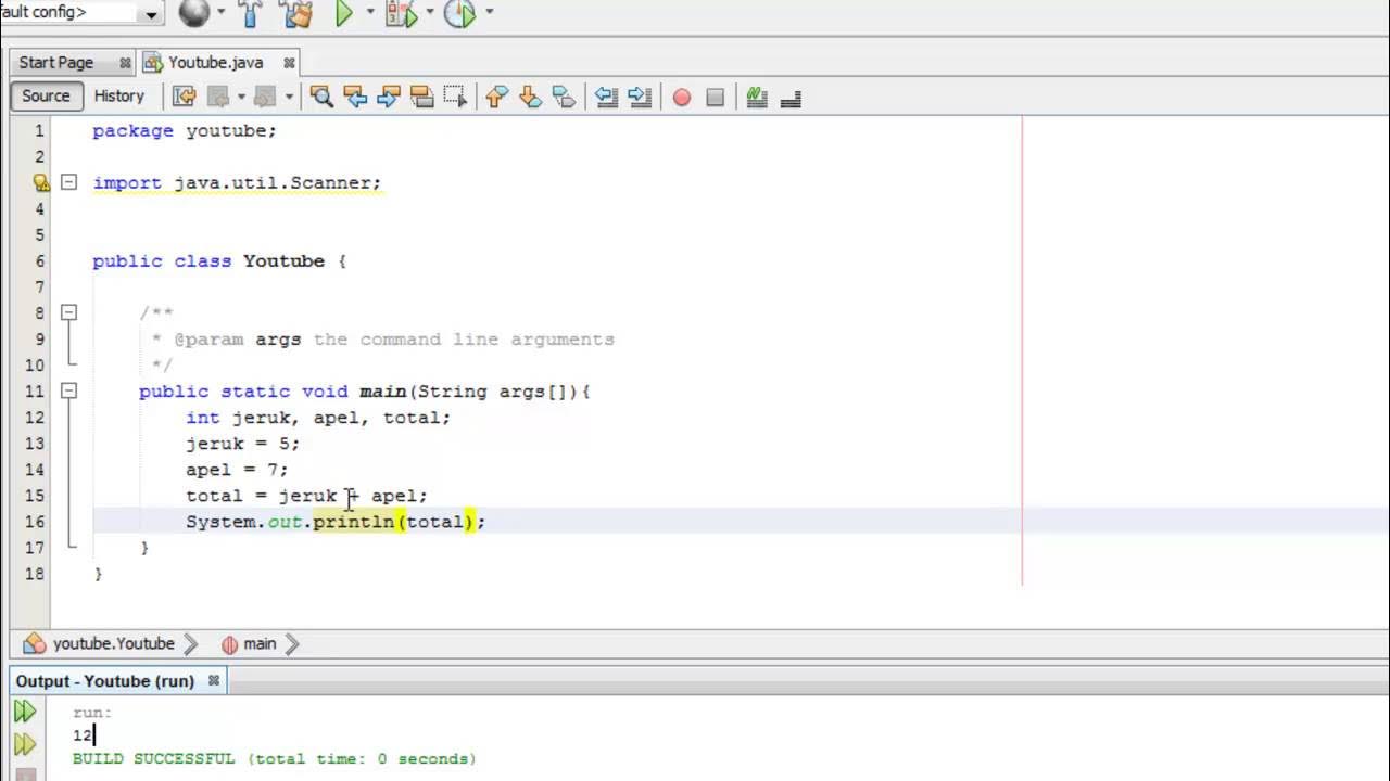Tutorial Java untuk Pemula (Bahasa Indonesia) - 8 Operator Aritmatika ...