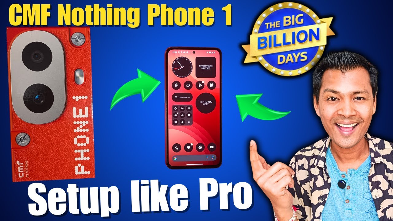 CMF by Nothing Phone 1 First Time Setup Like Pro ⚡Cool Design Phone ...