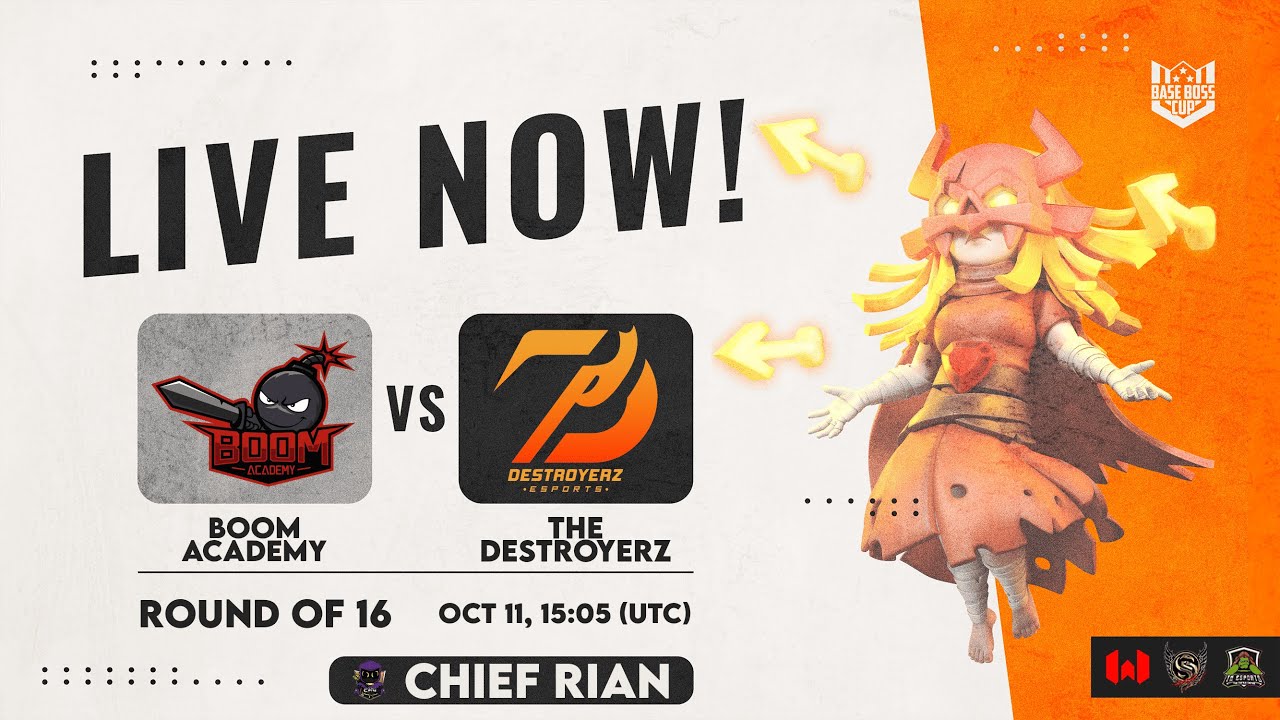 (HARD MODE) 🇨🇳BOOM ACADEMY VS 🇮🇳THE DESTROYERZ - 16 BESAR BASE BOSS CUP ...