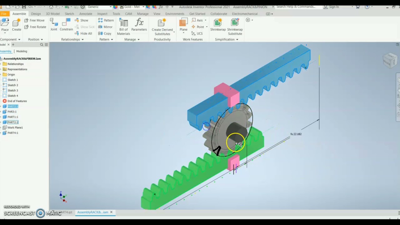 RACK&PINION:LAB2 INDUSTRIAL AUTOMATION - YouTube