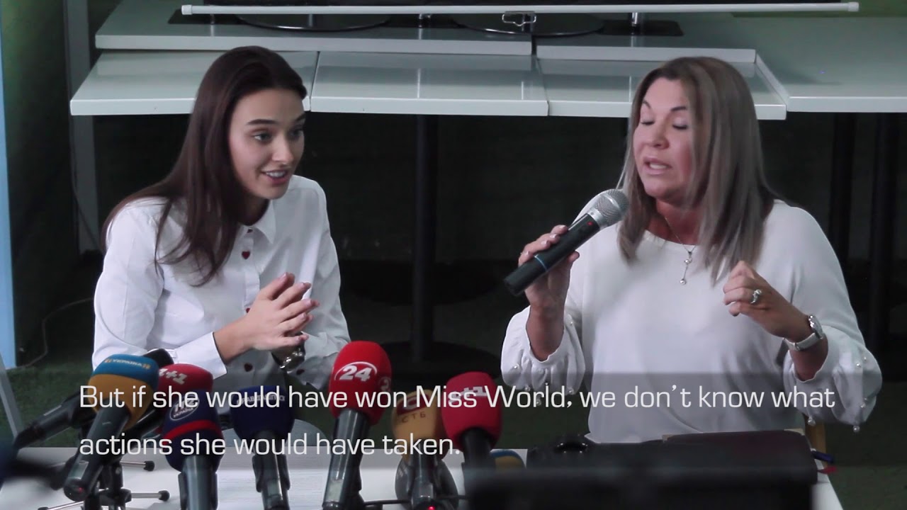 The first press conference of Veronika Didusenko after ‘Miss Ukraine ...