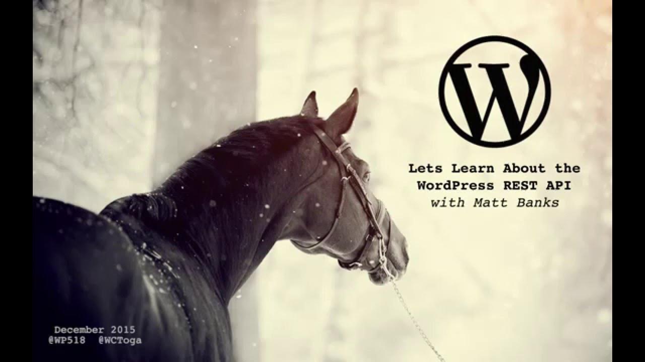 Lets Learn About the WordPress REST API - YouTube