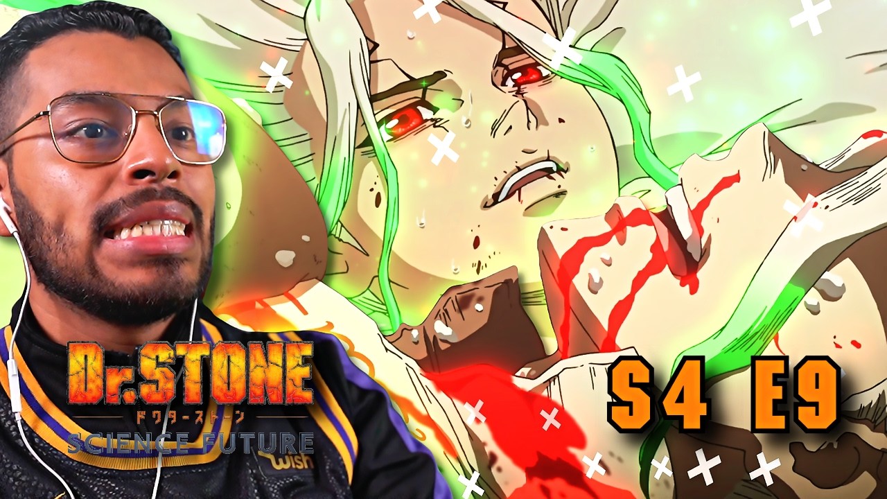SENKU ALMOST DIES !! 💥💀 Dr. Stone Season 4 Episode 9 REACTION VIDEO ...
