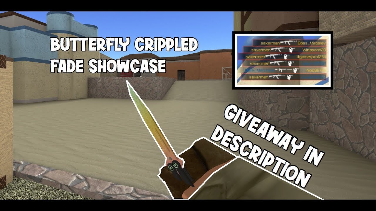 BUTTERFLY CRIPPLED FADE SHOWCASE + GAMEPLAY | Counter Blox (Giveaway in ...