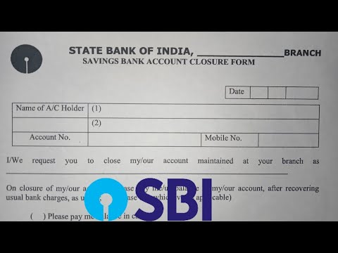 How to Fill SBI Account Closing Form in 2025 ? - YouTube