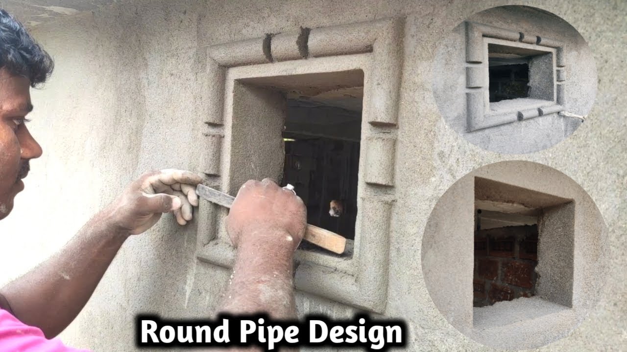 Round Pipe Design || Ventilation Design || Cement Sand And Design - YouTube