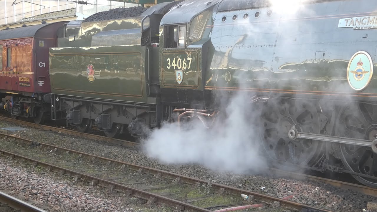 34067 Tangmere with the First Steam of 2024 at Carlisle - BOWLED ...