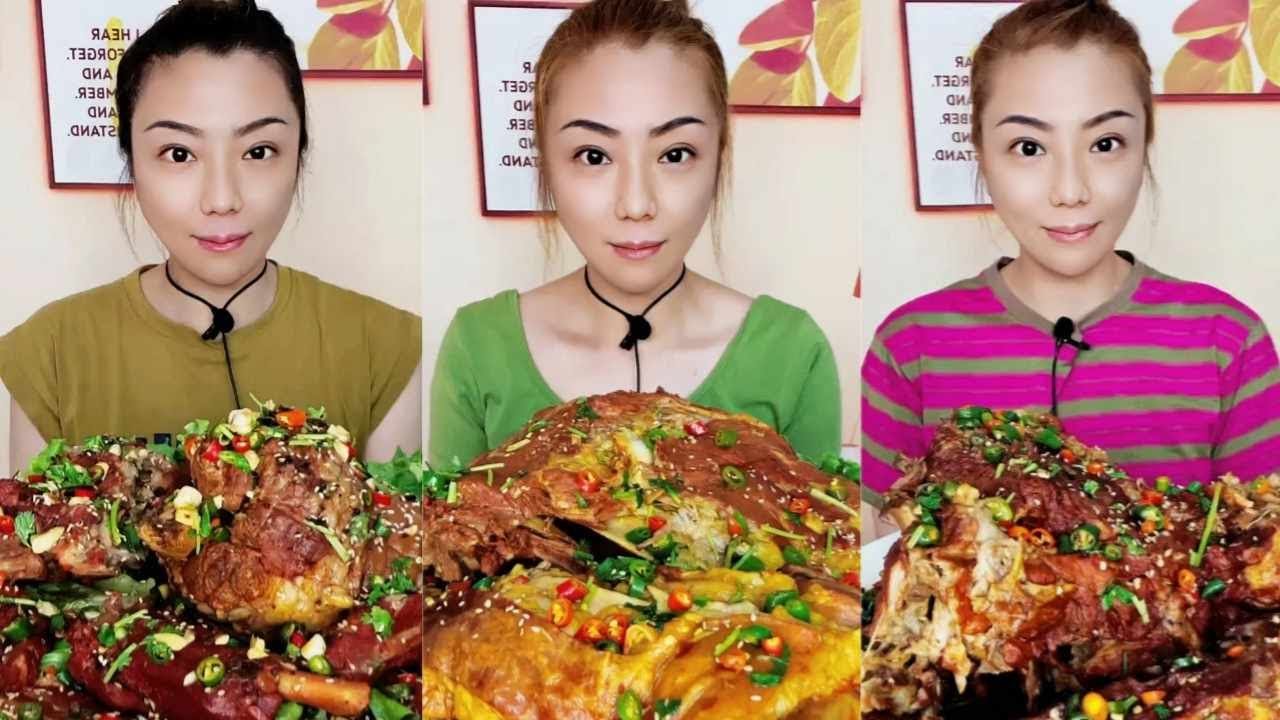 MUKBANG | CHINESE SPICY PORK MEAT MUKBANG | PORK RIBS AND PORK BELLY ...
