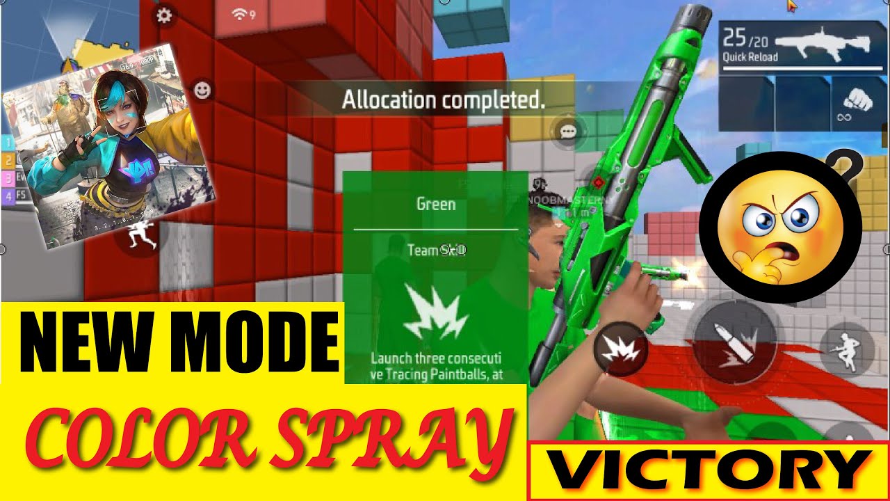Color Spray Mode in FREE FIRE - NEW MODE kaise khelen - COMPLETE GUIDE ...