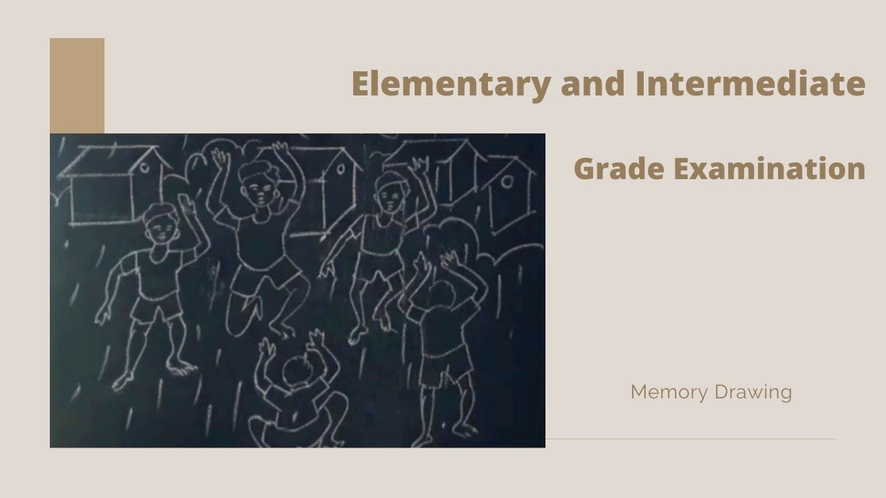 #Elementary and Intermediate Grade Examination Memory Drawing पावसाचा ...