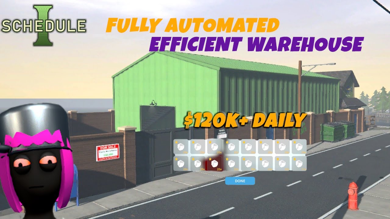 How I Built a $120K/Day Automated Warehouse in Schedule 1 (New Update ...