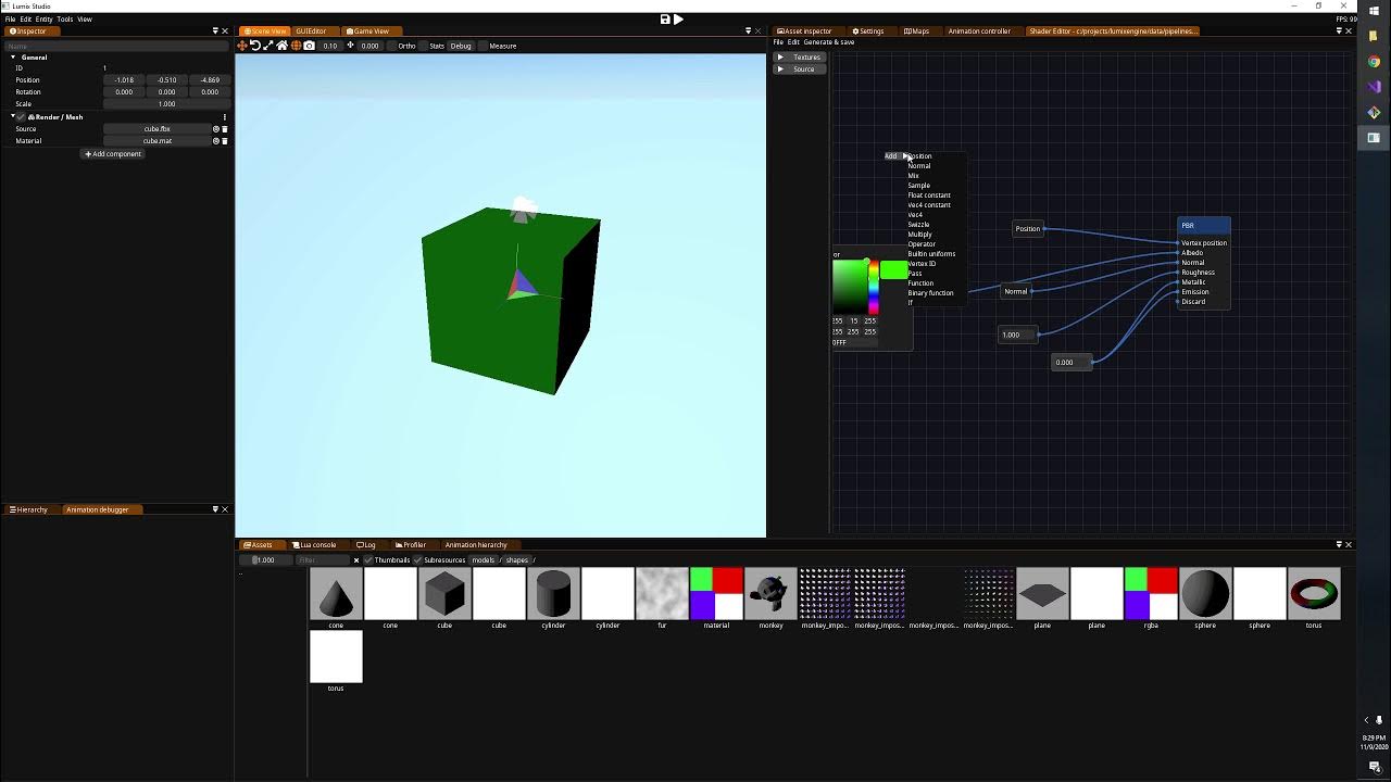 Visual shader editor in Lumix Engine - YouTube