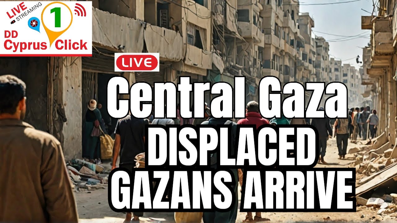 Live Central Gaza: Displaced Gazans from the south arrive in central ...