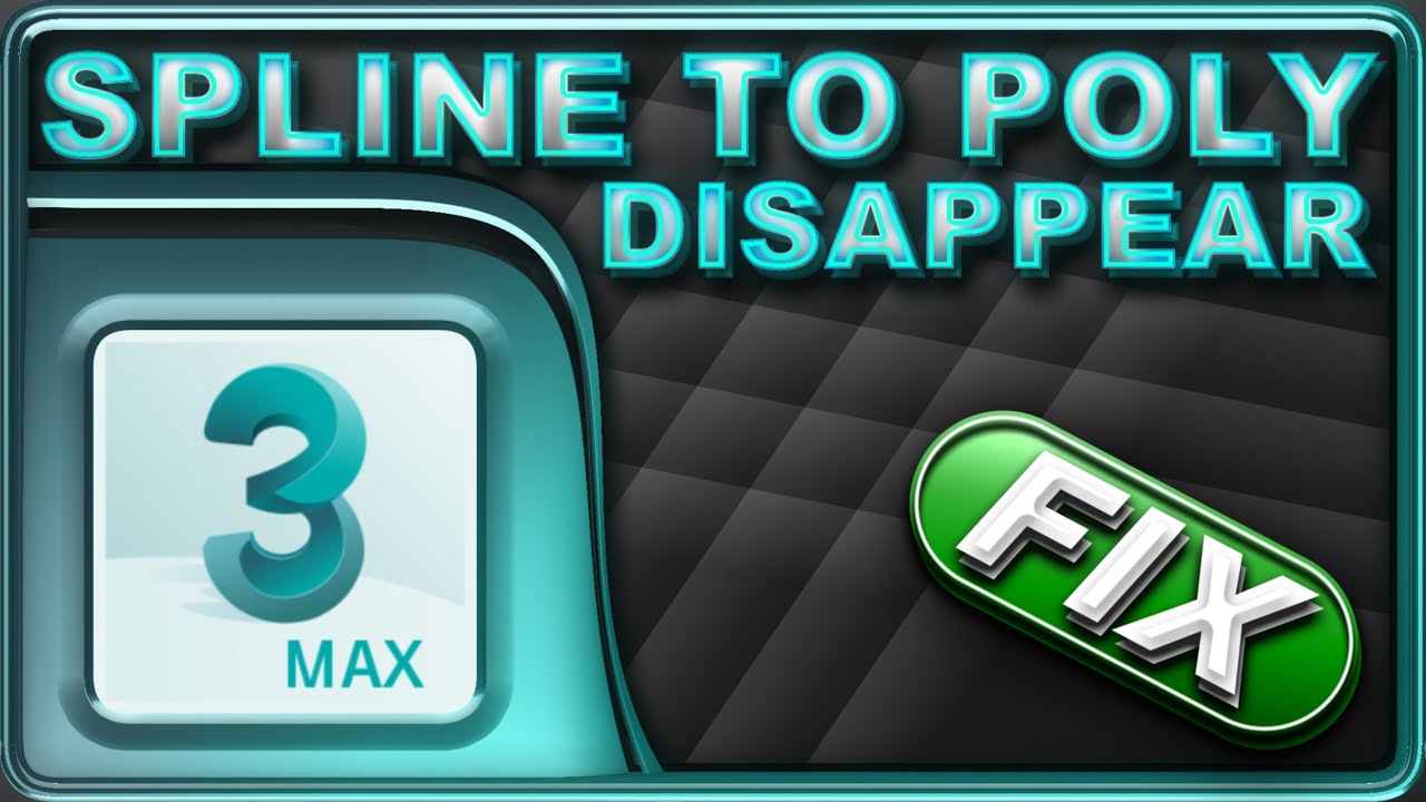 Spline to Poly Disappearing Fix - 3ds Max - YouTube