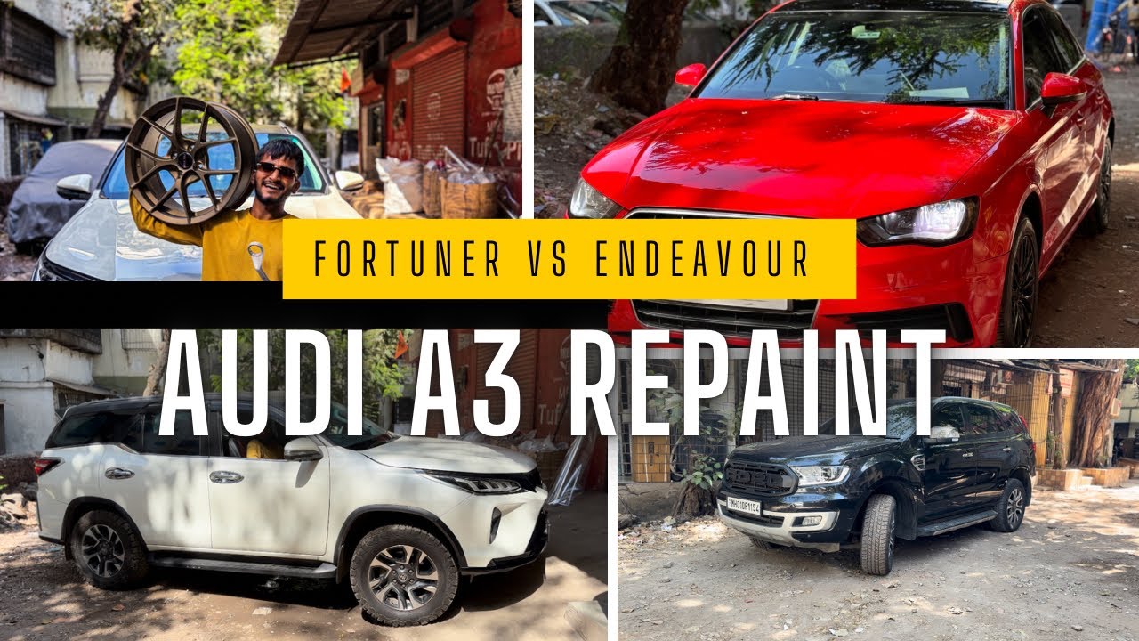 TOYOTA FORTUNER VS FORD ENDEAVOUR || Audi A3 repaint || Pro racing ...