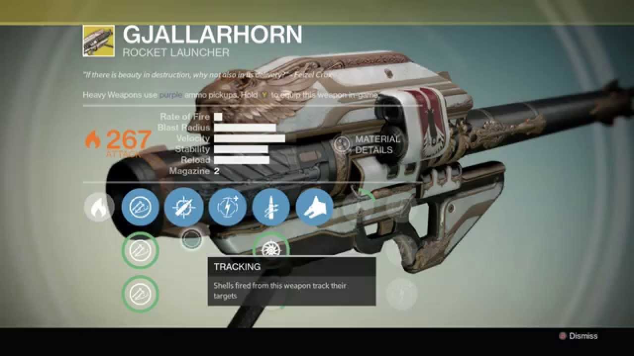 Gjallarhorn Exotic Rocket launcher - YouTube