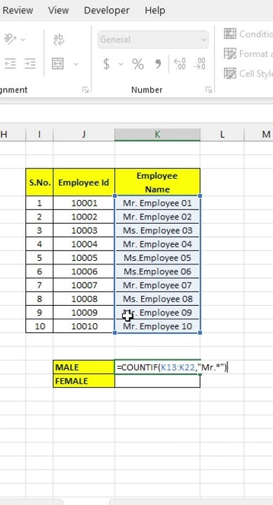 COUNTIF Function in Ms Excel.🔥 Sandeep Yadav ‼️#ytshorts #excel #exceltips #trending #tricks # ...