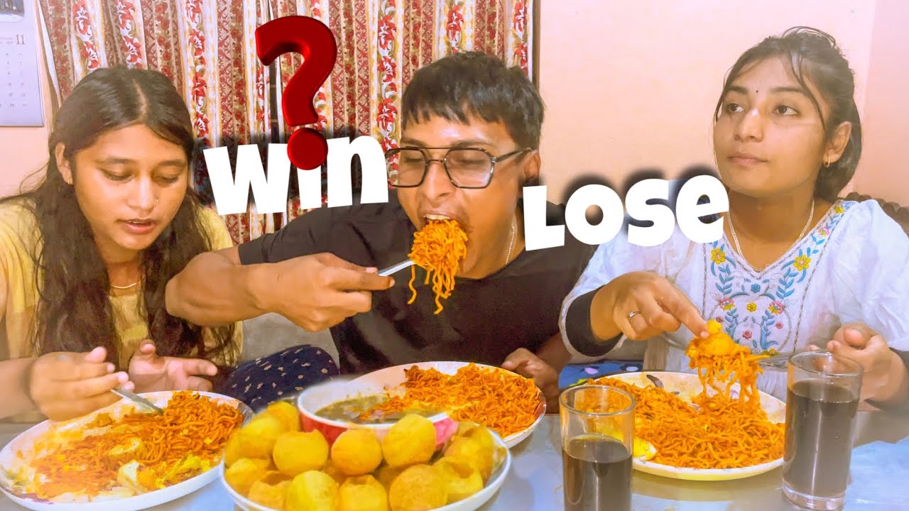 “Two Cute Girls Funny Food Challenge : Win or Lose?” - YouTube