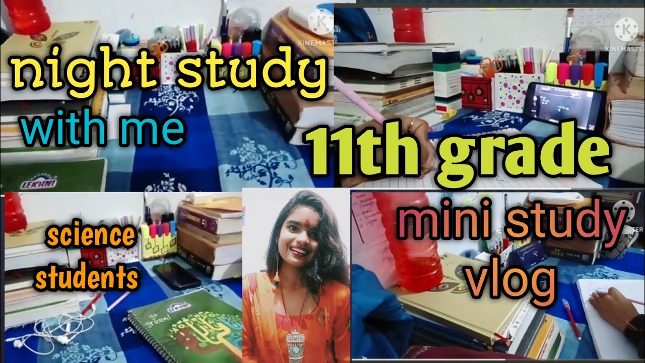 Night 🌉 study with me....☺️ 11th grade students ️👍...(science students) mini study vlogs ☺️ ...