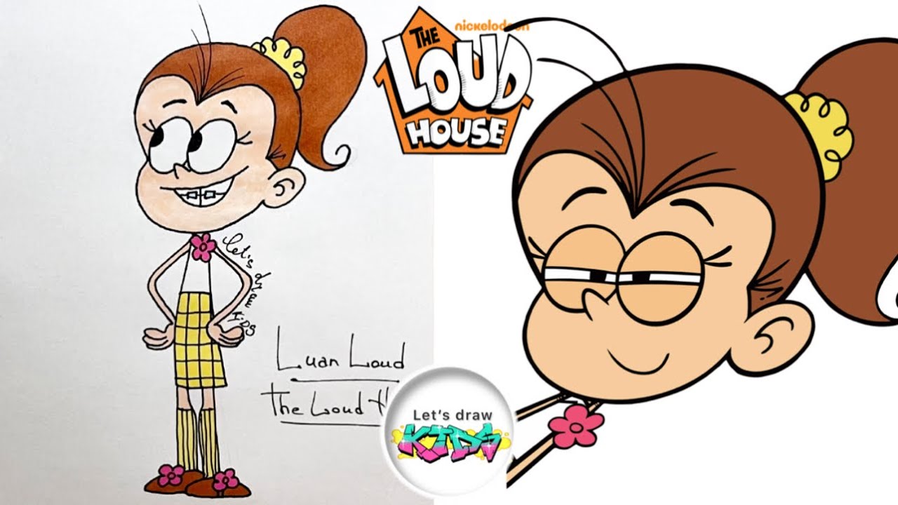 THE LOUD HOUSE / Luan Loud drawing step by step - YouTube