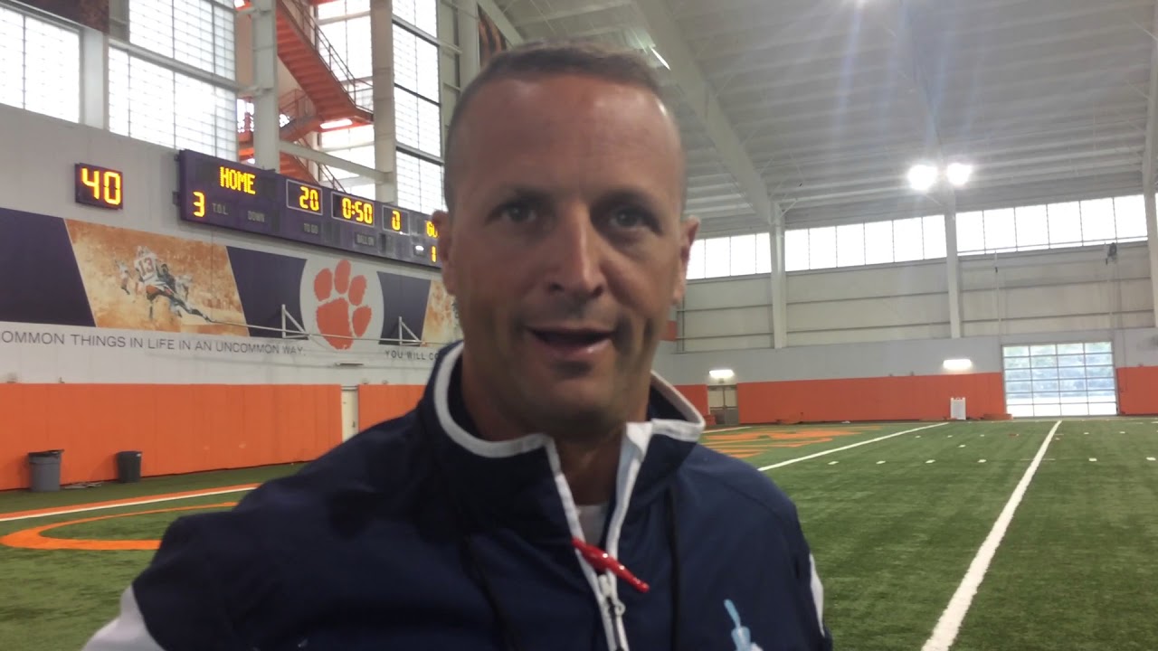 Citadel coach Brent Thompson at Clemson - YouTube