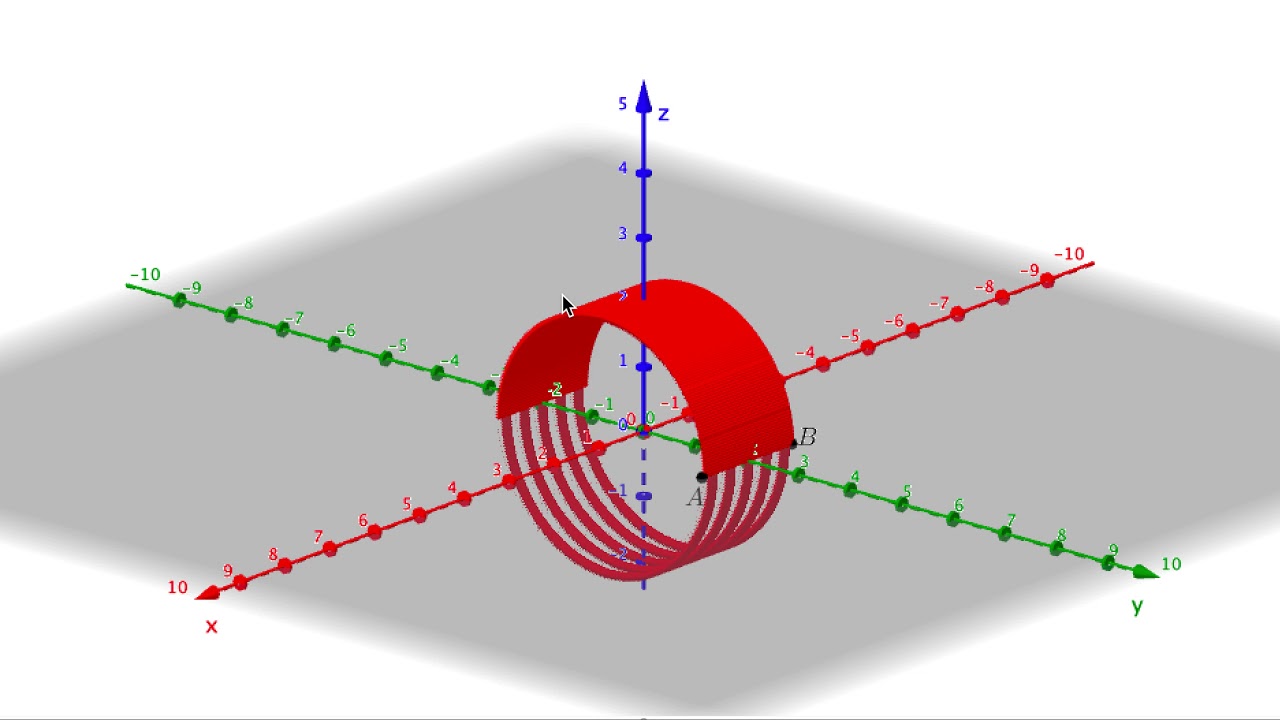 M64 Ch calcul integral Rotation 3D d un segment parallele Ox - YouTube