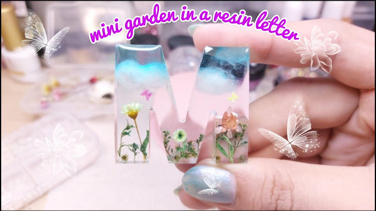 mini garden in a resin • how to make clouds on Resin • Resin art ...
