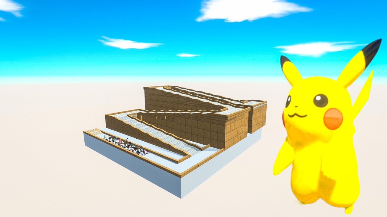 Escape From Pikachu - Last Survivor - Animal Revolt Battle Simulator - YouTube