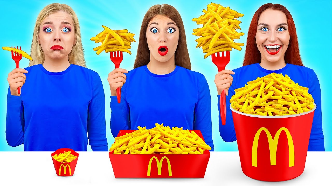 বড়, মাঝারি এবং ছোট প্লেট চ্যালেঞ্জ #5 Multi DO Fun Challenge - YouTube