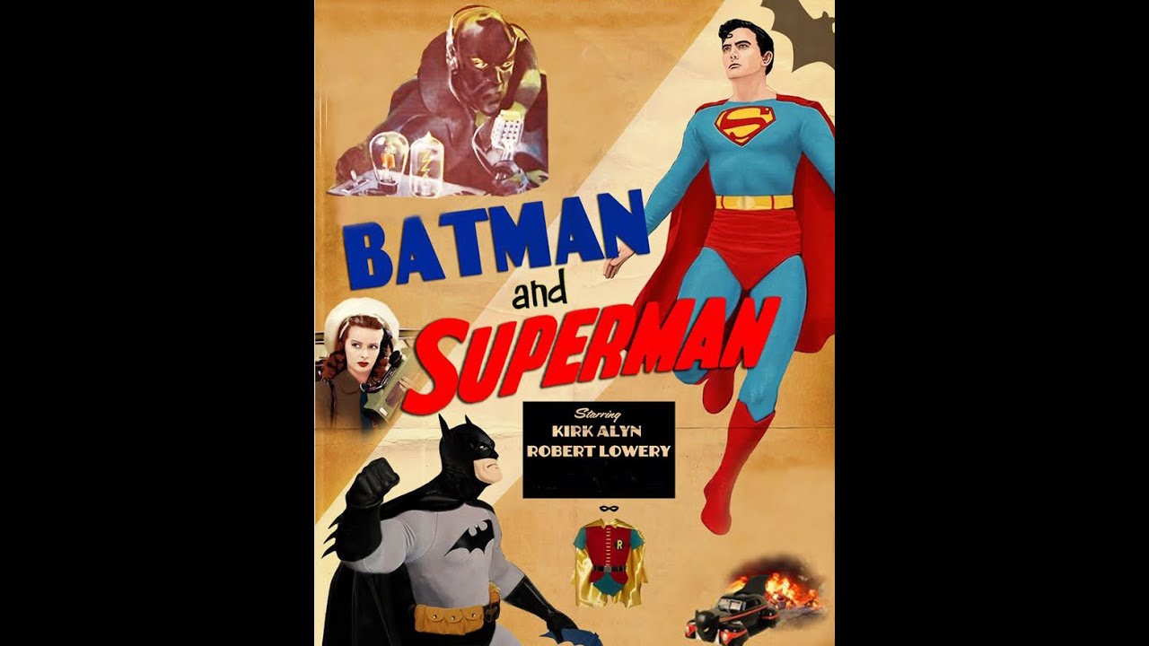 Batman and Superman 1948 B&W - YouTube