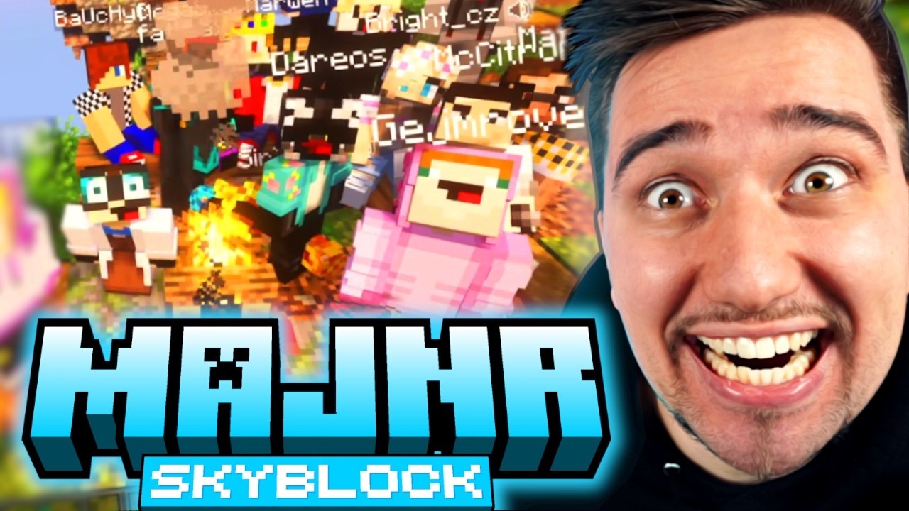 MAJNR SKYBLOCK JE TADY! 😱 Minecraft /w GEJMR, Kelo, SirYakari, Mesiac ...